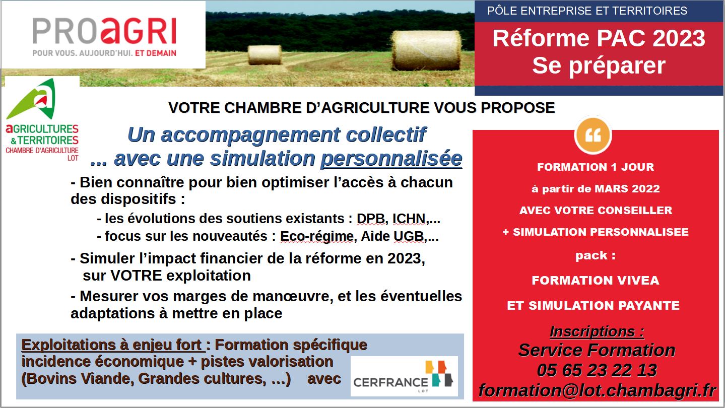 Dossiers PAC 2022 et réforme 2023 Conforter l’accompagnement de ...